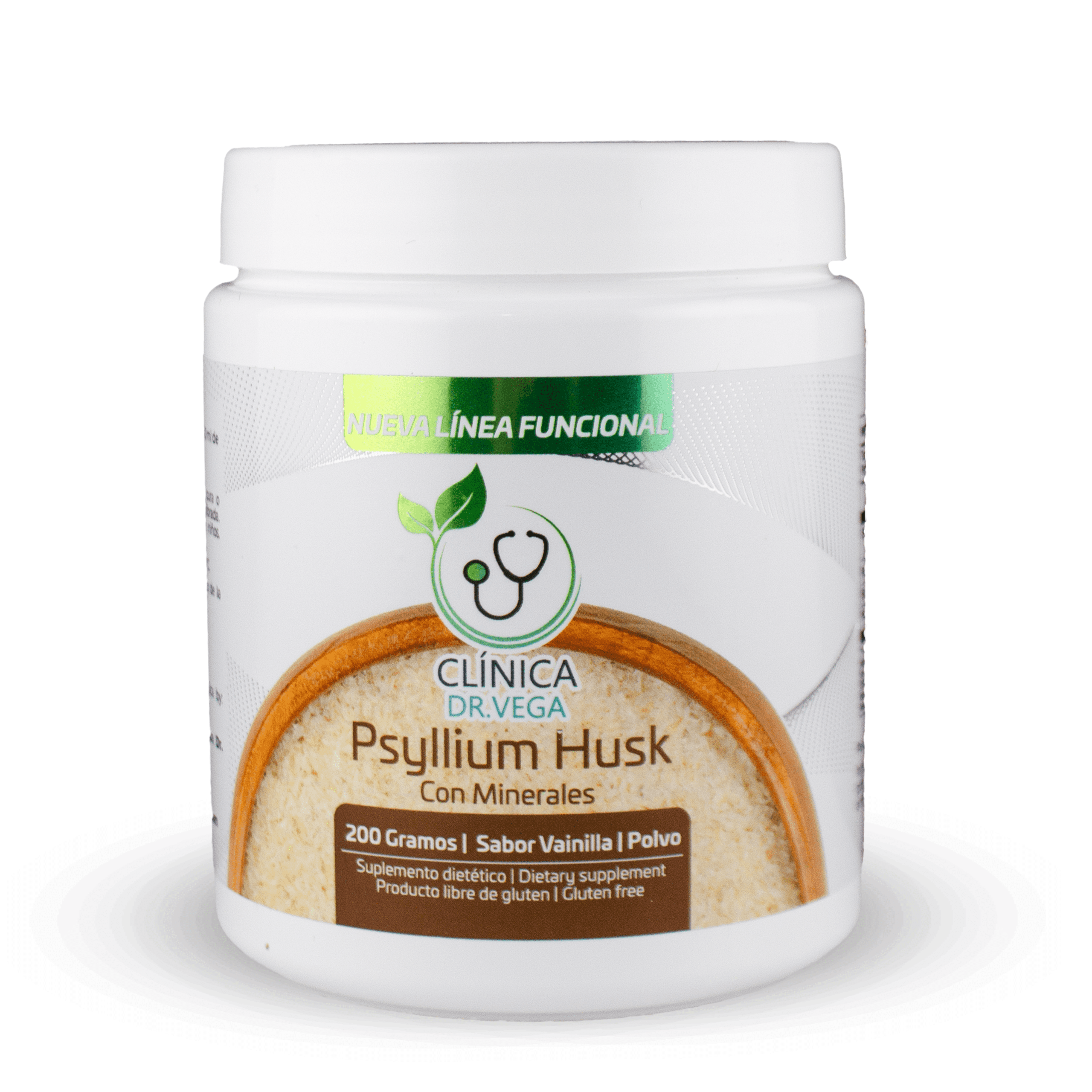 PSYLLIUM HUSK CON MINERALES SABOR ARTIFICIAL200 GRAMOS | Clinica Dr Vega